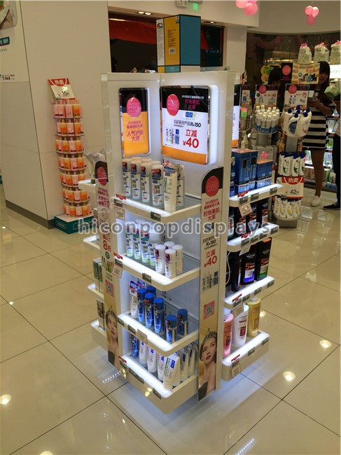 Soportes de exhibición promocionales del maquillaje de la iluminación ...